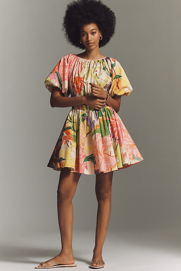 MESTIZA NEW YORK Puff-Sleeve Mini Dress